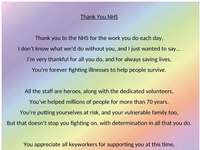 NHS Thank You Letters