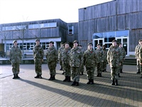 Cadets Stand at Attention in Remembrance Parade at Northampton Academy