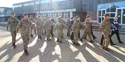 LNR ACF Cadets Stand to Attention for Armistice Day